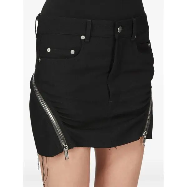 Rick Owens Viscose Blend Knit Skirt With Side Slit