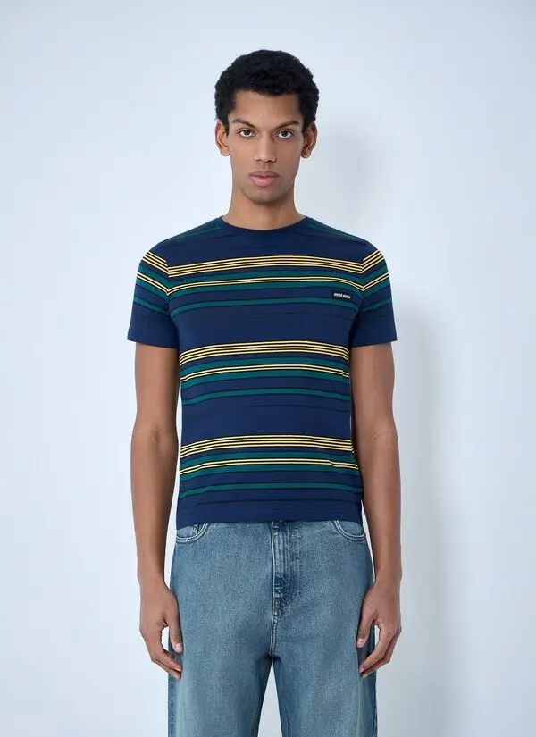 Miu Miu Striped Cotton Jersey T-shirt