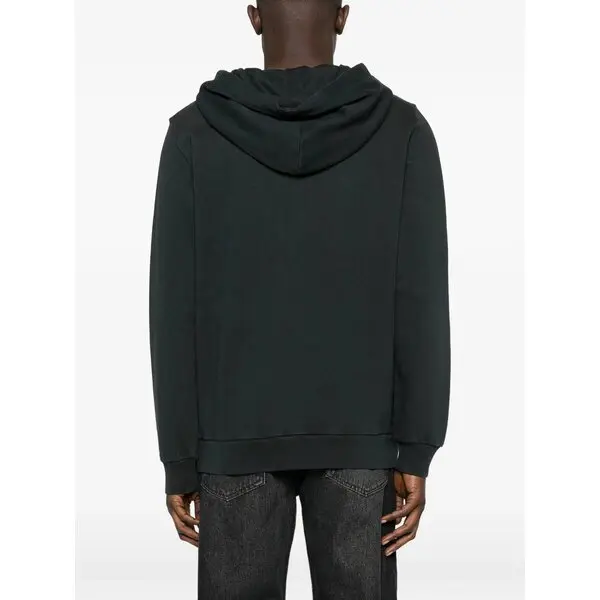 A.p.c. Cotton Logo Detail Hoodie - Black