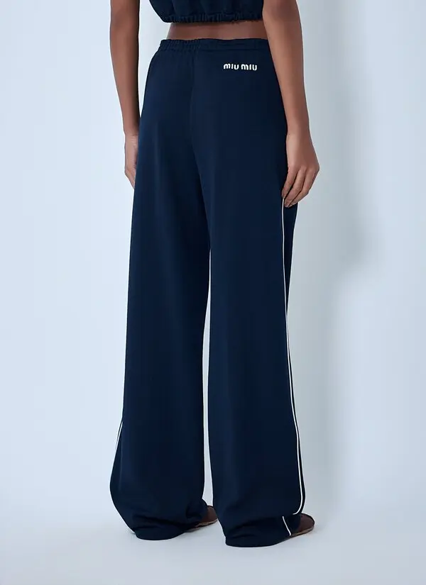 Miu Miu Elasticated High Rise Wide-leg Technical Pants