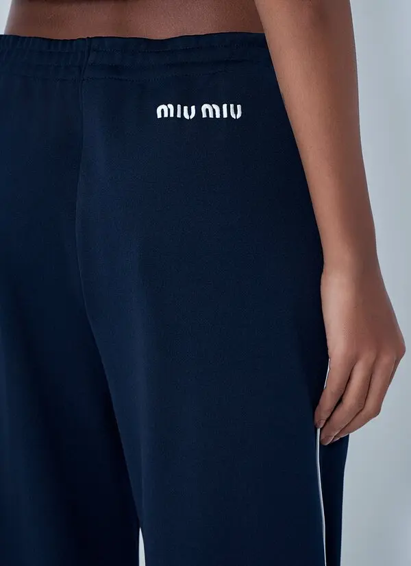 Miu Miu Elasticated High Rise Wide-leg Technical Pants