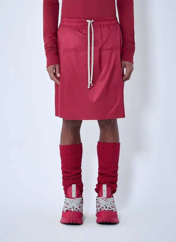 Moncler Drawstring Midi Kilt Shorts - Red