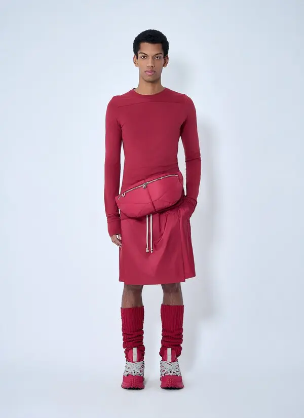 Moncler Drawstring Midi Kilt Shorts - Red