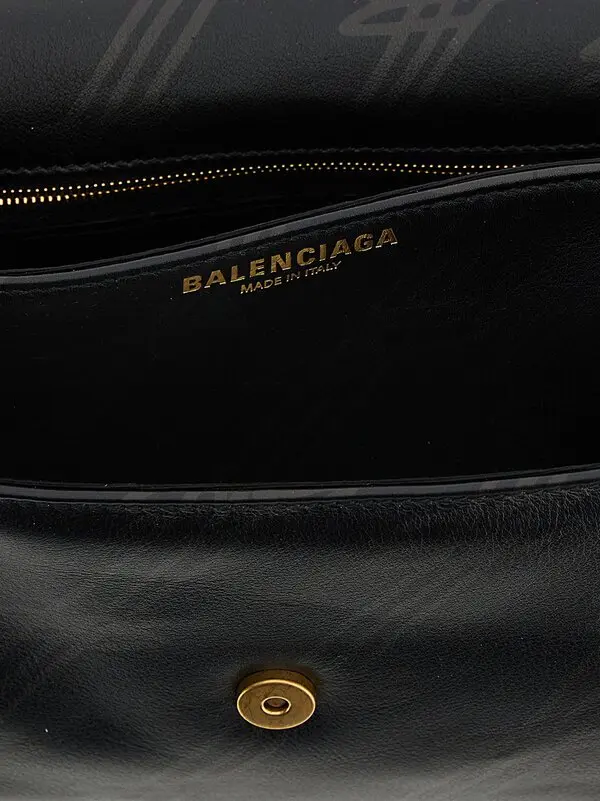 Balenciaga Darling Mini Shoulder Bag In Calf Leather With Bb Monogram
