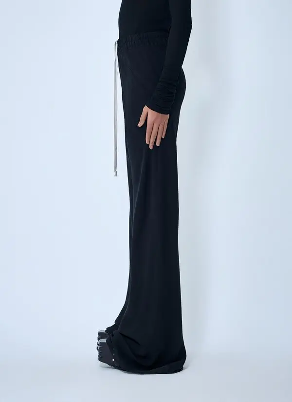 Rick Owens High-rise Wide-leg Silk Drawstring Pants