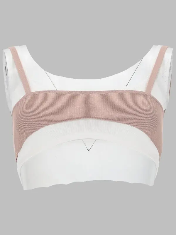 DIESEL® Top Bra Con Effetto Sovrapposto - Pink