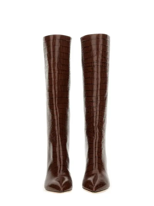 Paris Texas Anja Boot Croc Effect Knee High Boots