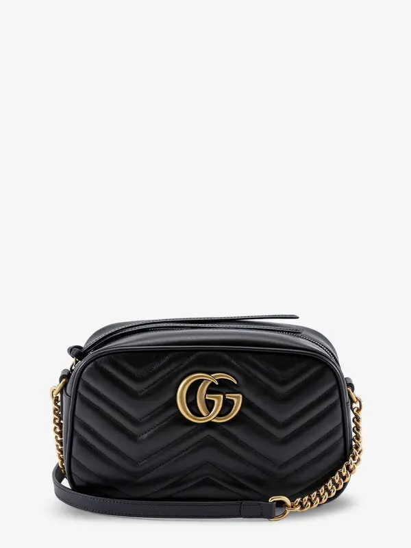 Gucci Matelassé Leather Camera Bag - Black