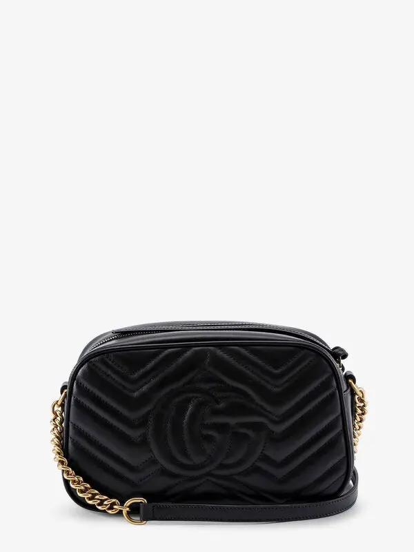 Gucci Matelassé Leather Camera Bag - Black