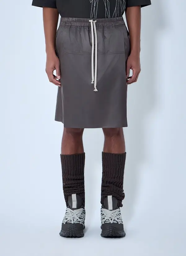 Moncler Drawstring Midi Kilt Shorts - Gray