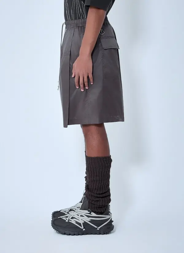 Moncler Drawstring Midi Kilt Shorts - Gray