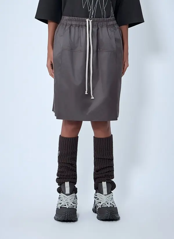 Moncler Drawstring Midi Kilt Shorts - Gray