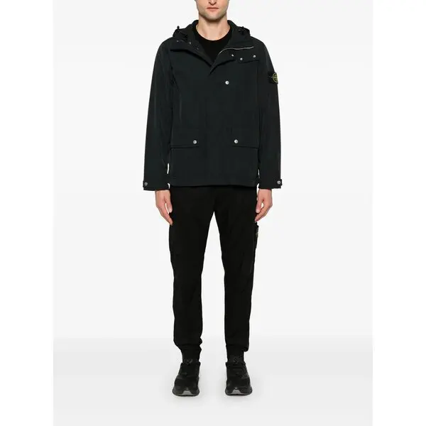Stone Island Tapered Cargo Trousers With Drawstring Waist