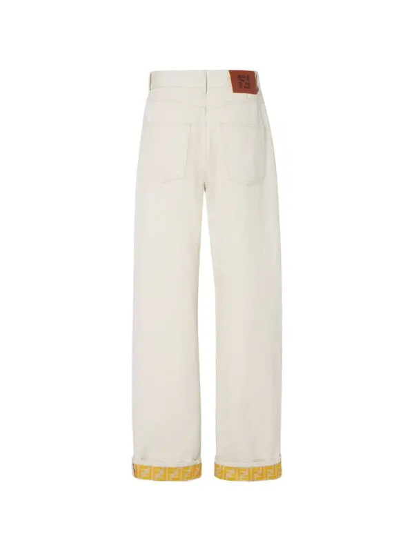 Fendi Ff Reverse Denim Jeans - Multicolor