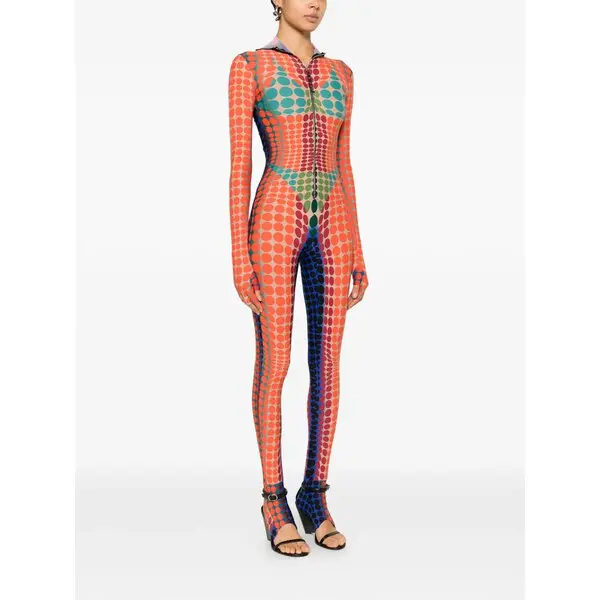 JEAN PAUL GAULTIER Polka Dot Hooded Jumpsuit