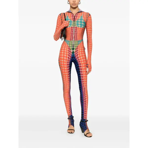 JEAN PAUL GAULTIER Polka Dot Hooded Jumpsuit