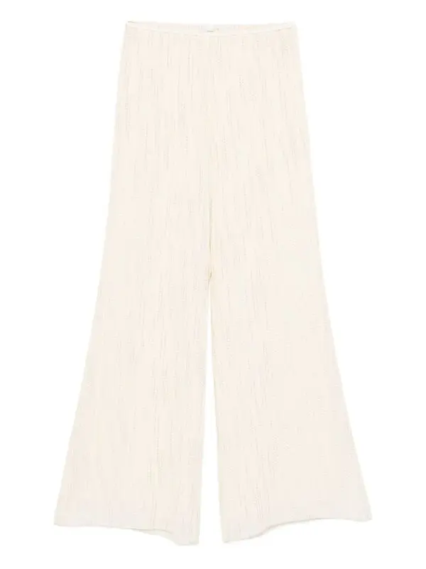FORTE_FORTE Crystal Textured Knit Straight-leg Trousers
