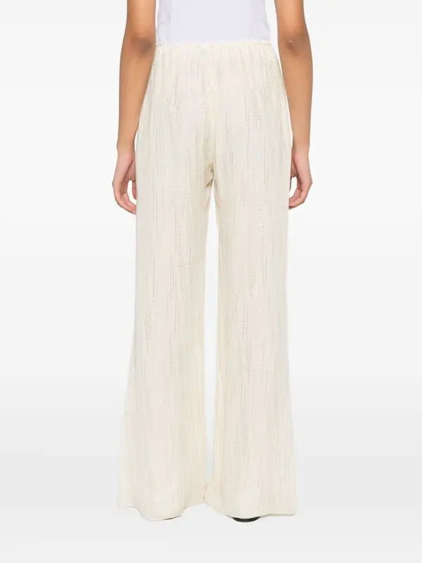 FORTE_FORTE Crystal Textured Knit Straight-leg Trousers