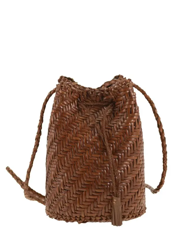 Dragon Diffusion Pompom Double Jump Bucket Bag - Brown