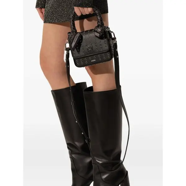 Amiri Leather Embellished Top Handle Bag