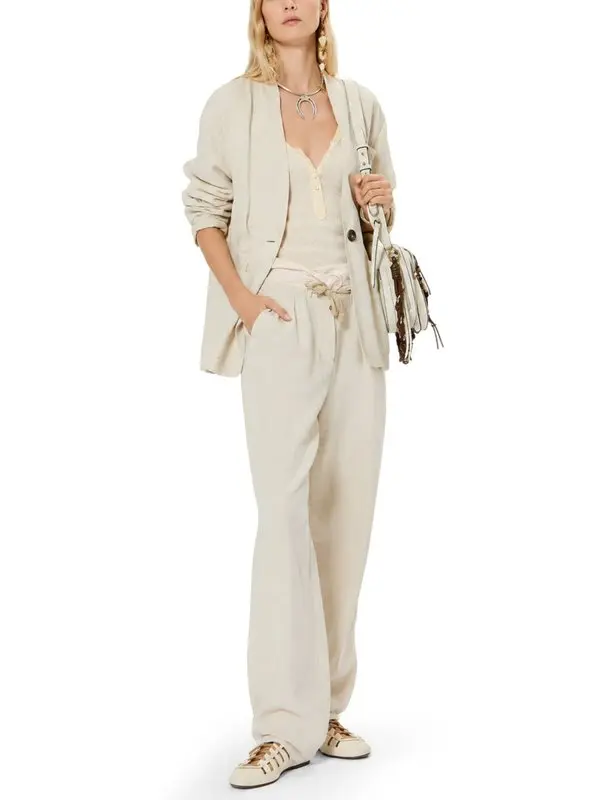 Isabel Marant Étoile Giacca Soraya" Linen Silk Blend Blazer - Cream