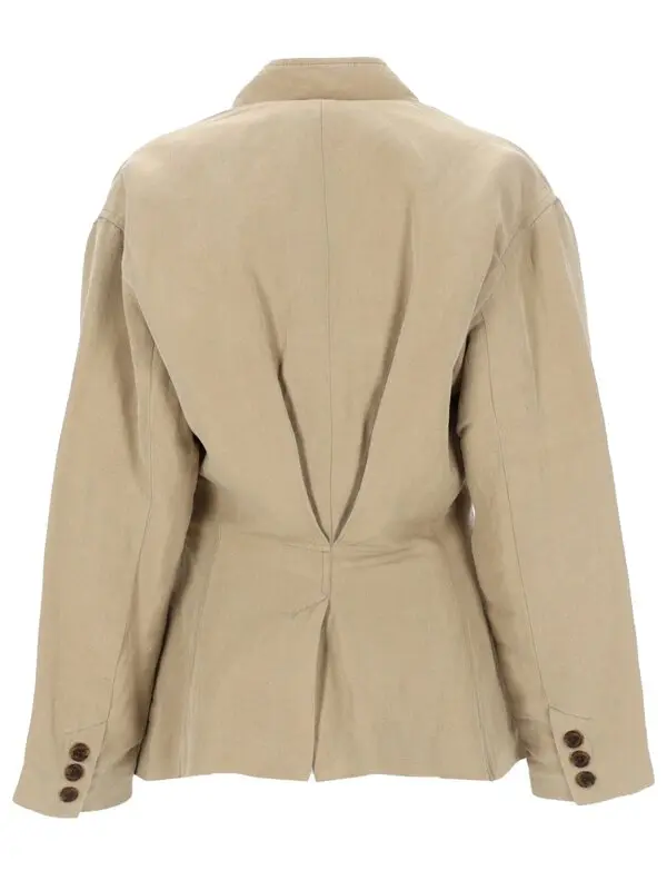 Isabel Marant Étoile Giacca Soraya" Linen Silk Blend Blazer - Cream