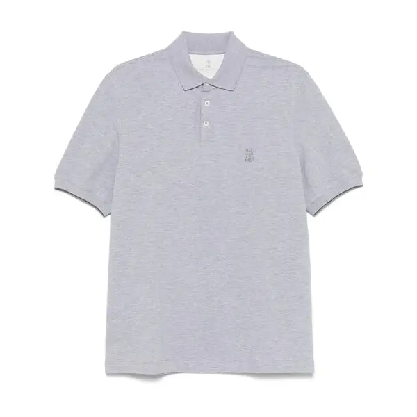 Brunello Cucinelli Grey Polo Shirts - Gray