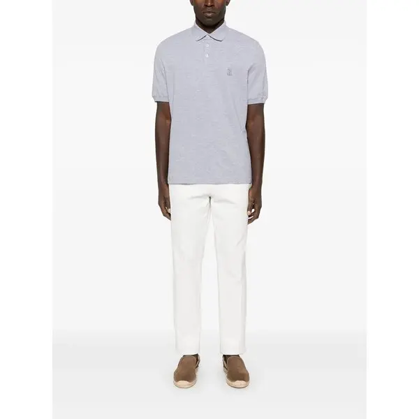 Brunello Cucinelli Grey Polo Shirts - Gray