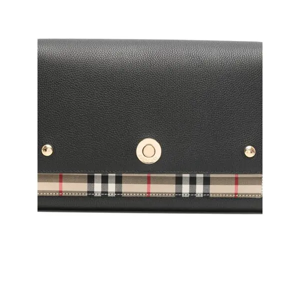 Burberry Check Pattern Leather Shoulder Bag