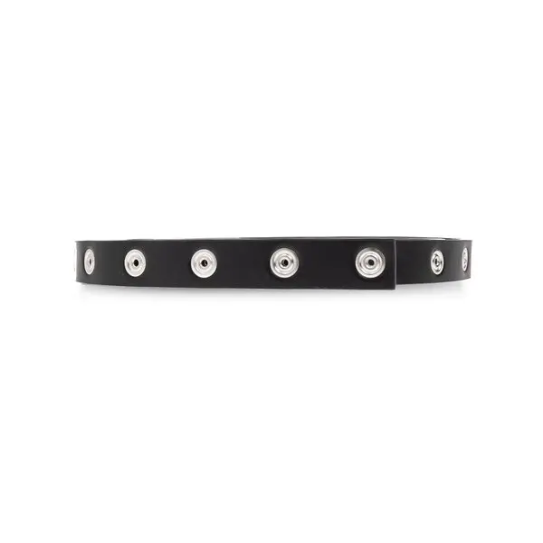 Attico Calf Leather Belt With Press-stud Fastening - Black