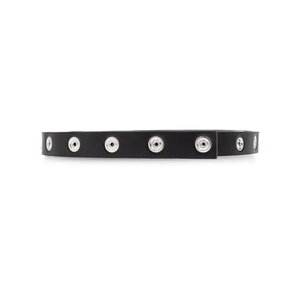 Attico Calf Leather Belt With Press-stud Fastening - Black