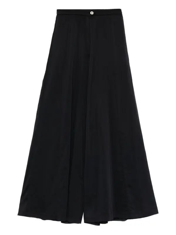 FORTE_FORTE Voile Cotton And Silk Wide Leg Trousers - Multicolor