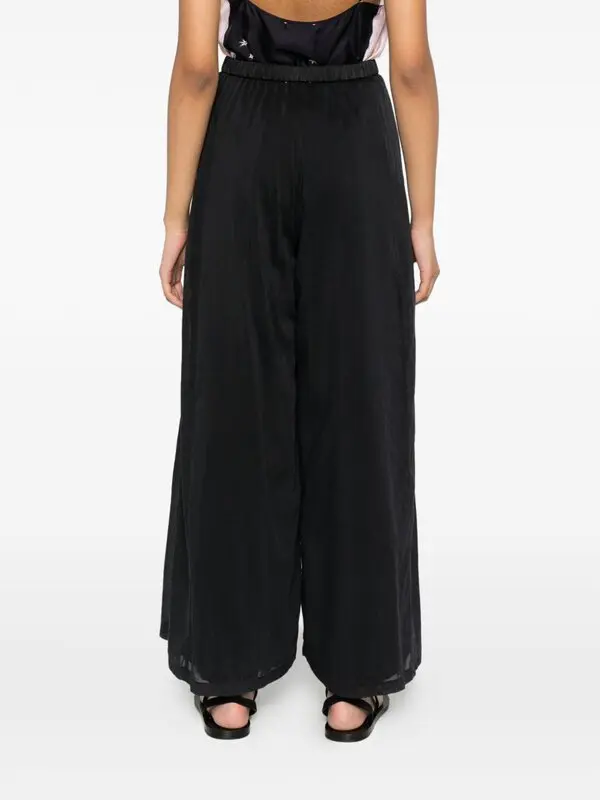 FORTE_FORTE Voile Cotton And Silk Wide Leg Trousers - Multicolor
