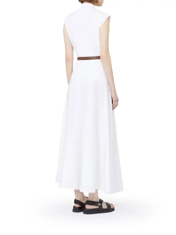 Max Mara Cotton Poplin Fit And Flare Dress - Multicolor