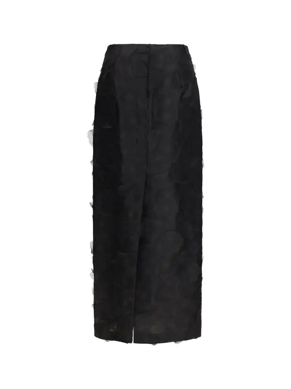 Max Mara Adepto Silk Maxi Skirt With Slit - Black