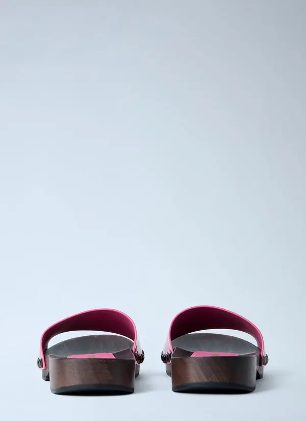 Miu Miu Studded Leather Slide Sandals