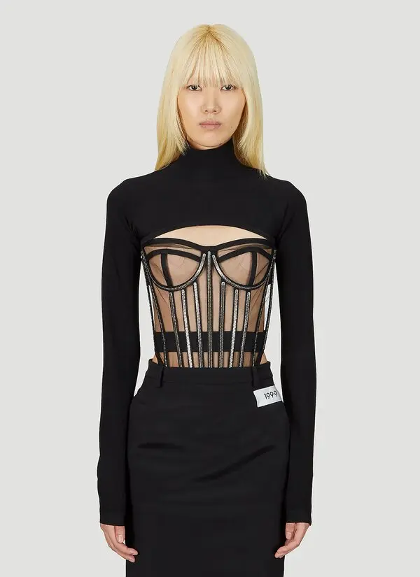 Dolce & Gabbana Kim High Neck Bolero - Black