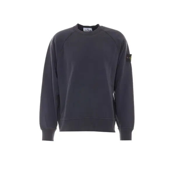 Stone Island Logo Patch Crewneck Sweatshirt - Blue