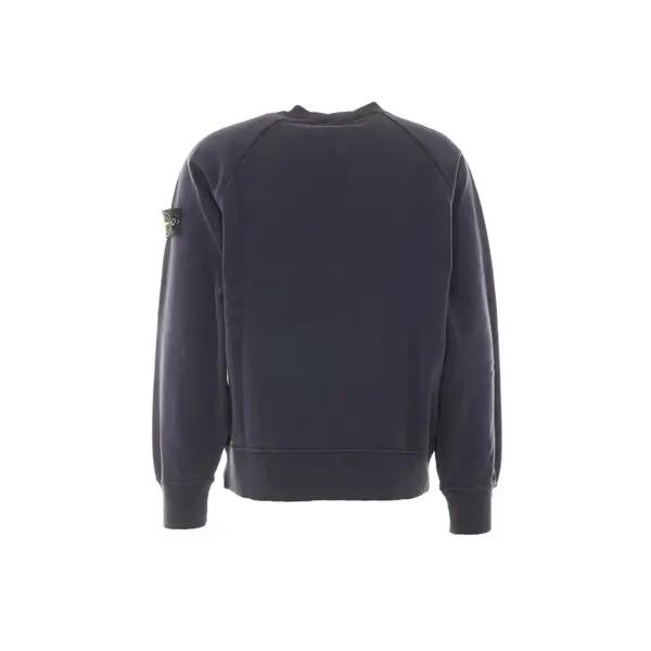 Stone Island Logo Patch Crewneck Sweatshirt - Blue