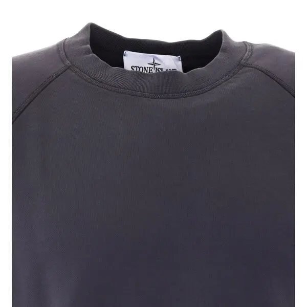 Stone Island Logo Patch Crewneck Sweatshirt - Blue