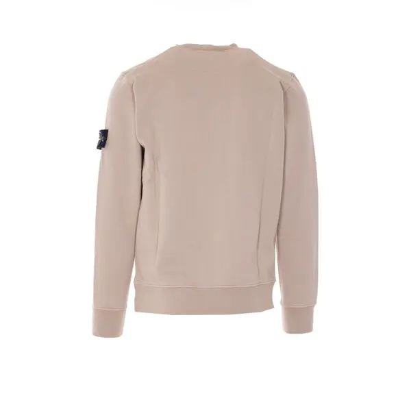 Stone Island Logo Patch Crewneck Sweatshirt - Cream