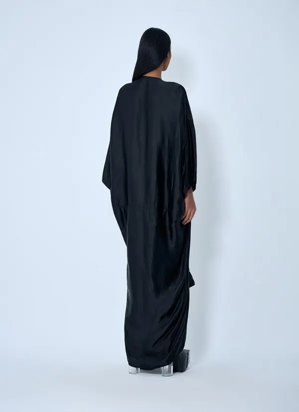 Rick Owens Silk Draped Maxi Dress - Black