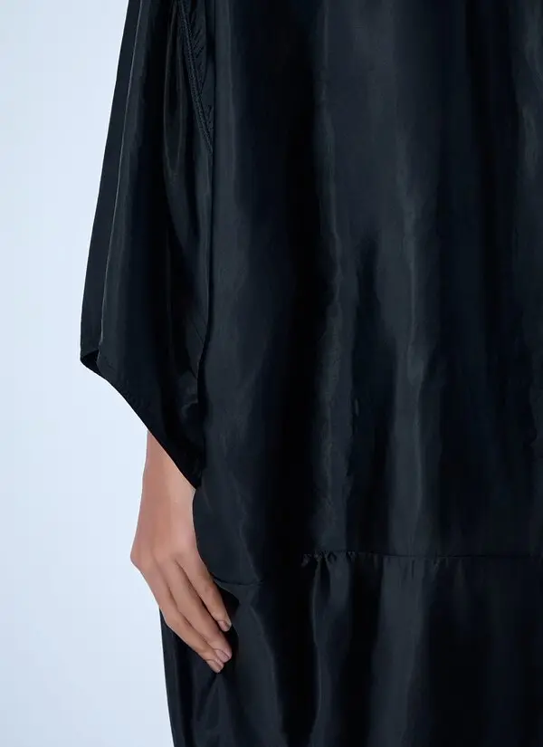 Rick Owens Silk Draped Maxi Dress - Black