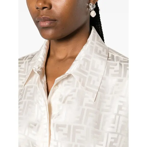 Fendi Silk Jacquard Ff Motif Shirt