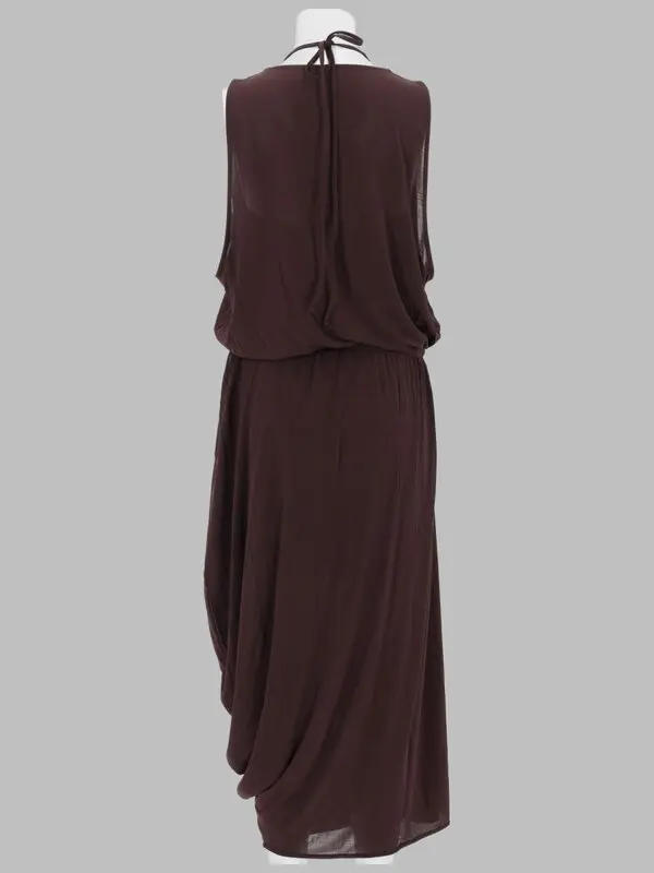 LEMAIRE Double Layer Drape Dress - Brown