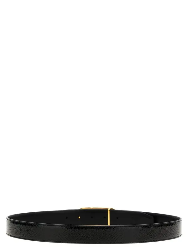 TOM FORD Reversible Logo Belt - Black