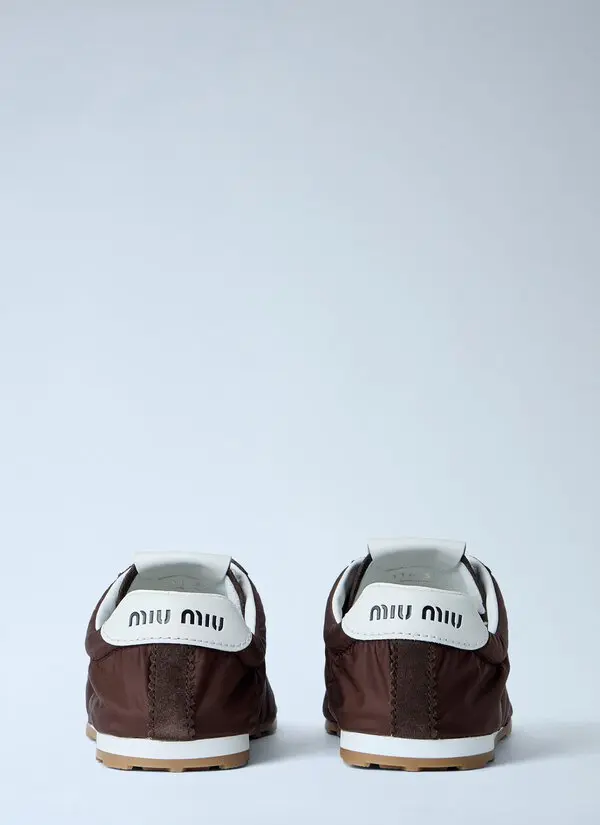 Miu Miu Logo Patch" Low-top Sneakers - Brown