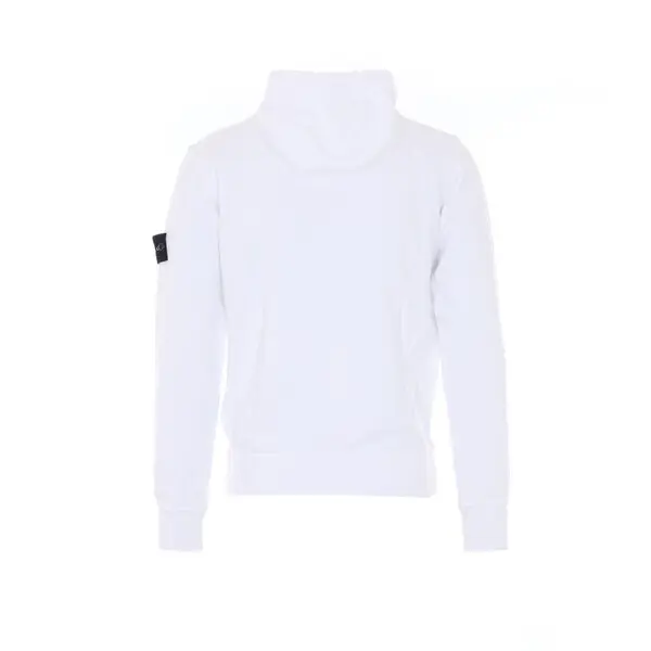 Stone Island Logo Detail Hooded Sweatshirt
