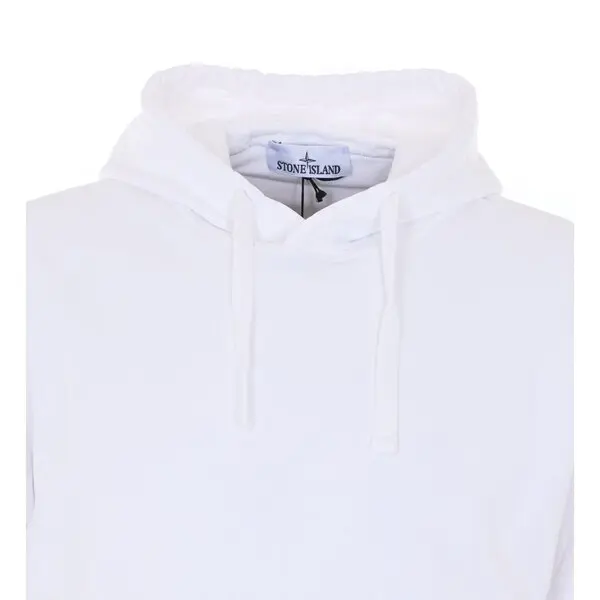 Stone Island Logo Detail Hooded Sweatshirt