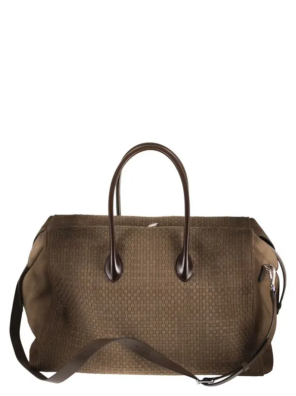 Santoni Woven Leather Travel Holdall